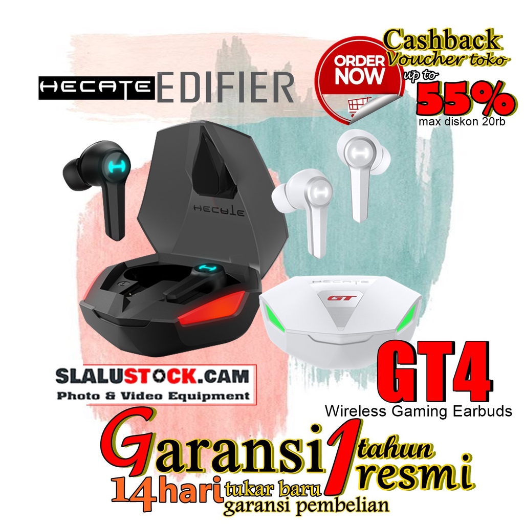 Jual EARBUDS EDIFIER GT4 HECATE TWS GAMING GARANSI RESMI | Shopee Indonesia