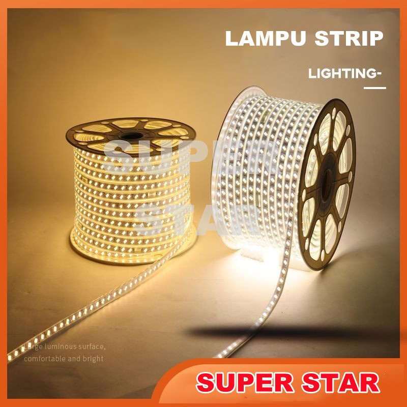 Jual LAMPU LED STRIP SELANG 5050 SMD AC 220V METERAN (1M-100M) OUTDOOR ...