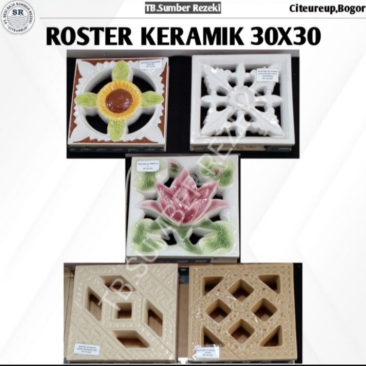 Jual ROSTER KERAMIK 30x30/ LUBANG ANGIN | Shopee Indonesia