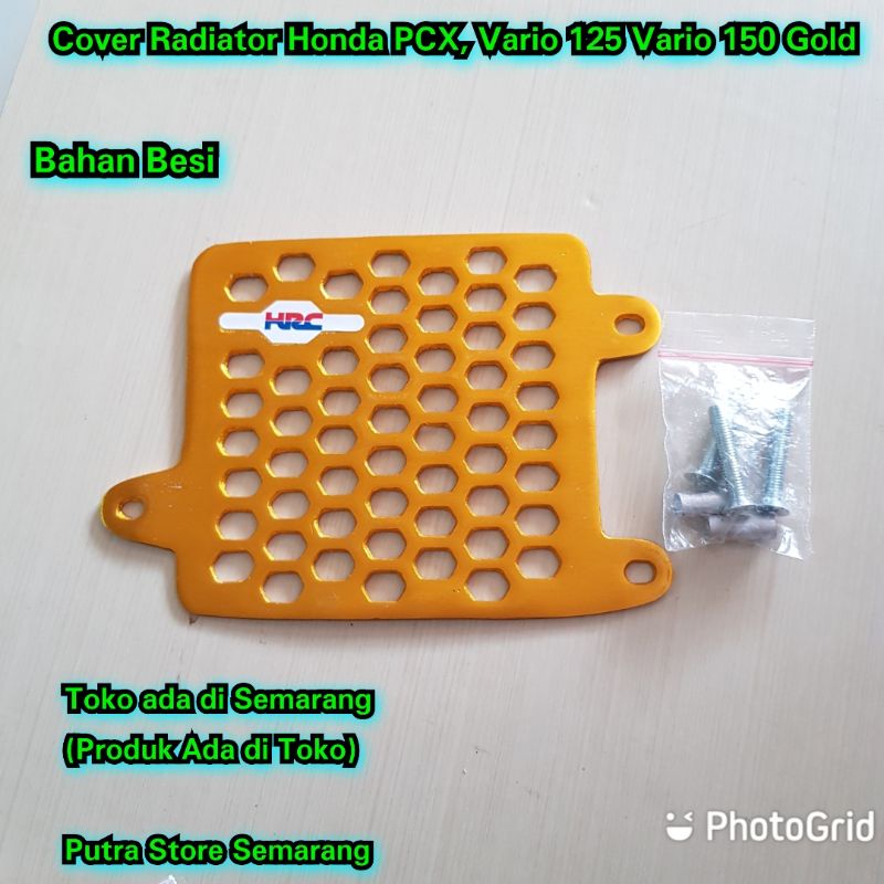 Jual Cover radiator pcx vario 125 vario 150 bahan besi gold Tutup ...