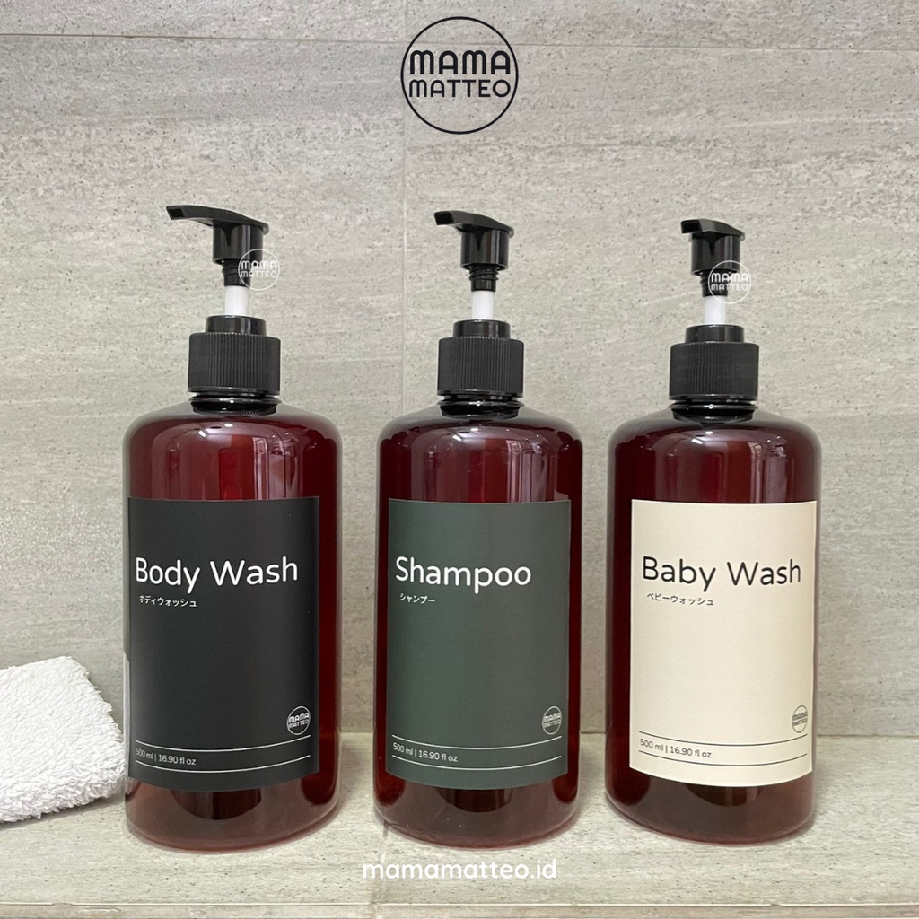 Jual BOTOL LABEL PUMP AMBER PLASTIK / refill kosong estetik dekor rumah ...