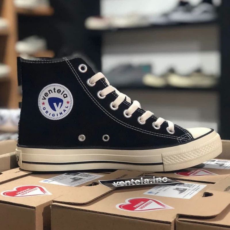 Jual Sepatu Ventela 70s Ethnic High Black Natural Original | Shopee Indonesia