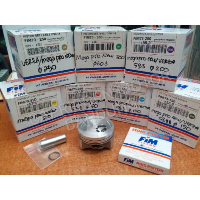 Jual Piston Kit MEGA PRO NEW VERZA CRF 150 FIM IZUMI | Shopee Indonesia