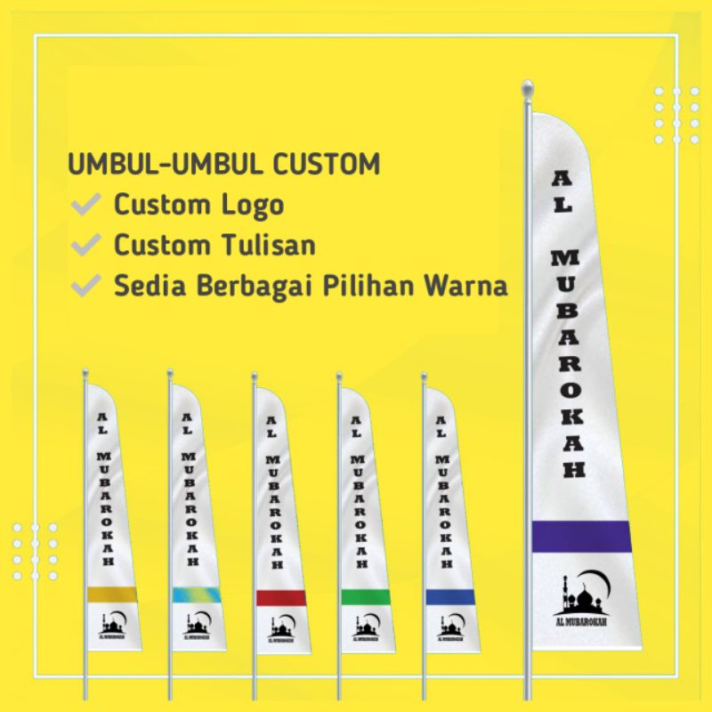 Jual Umbul-umbul Custom Logo dan tulisan | Shopee Indonesia