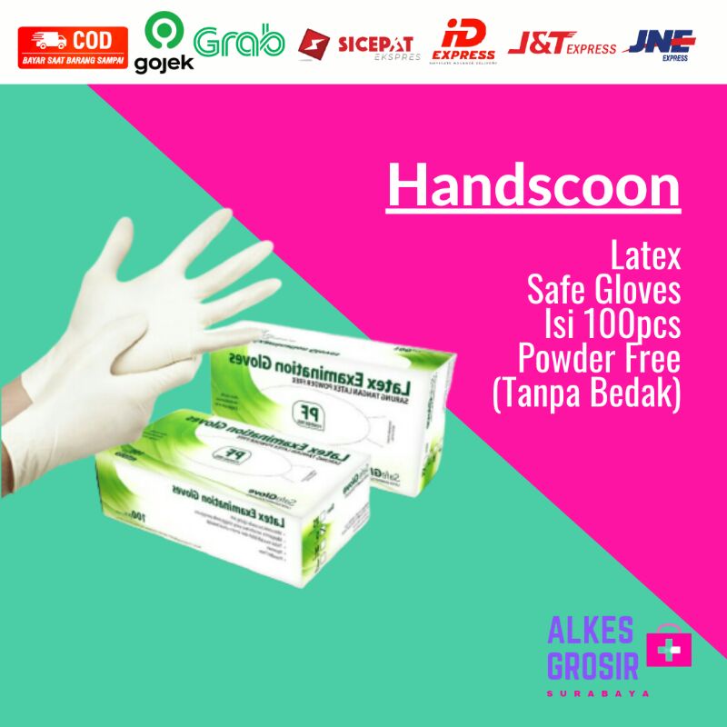 Jual Handscon Sarung Tangan Latex Safeglove Onemed isi 100pcs ...