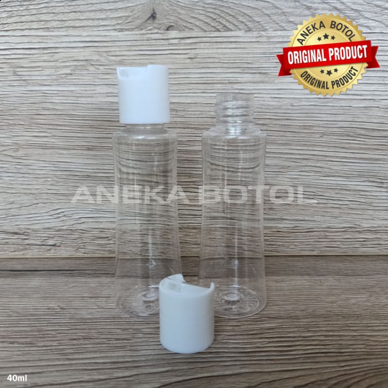 Jual BOTOL PET 40 ML OVAL BENING TUTUP PRESTOP NECK 18 / ANEKA BOTOL ...