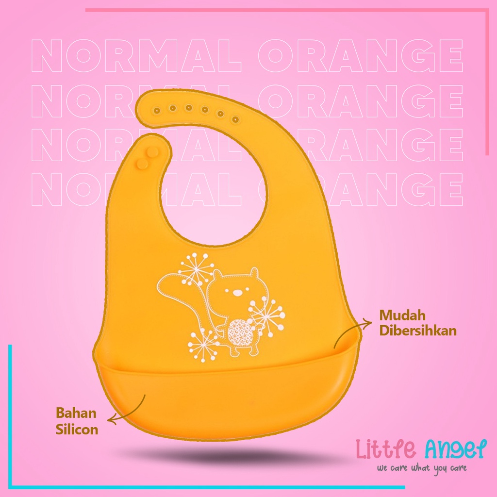 Jual BABY BIB Celemek Makan Bayi Slaber Silikon Anak Bibs Karet Baby ...