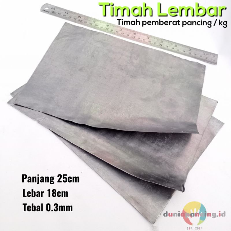 Jual 1kg timah lipat lembaran 25cm x 18cm timbel pemberat pancing halus ...