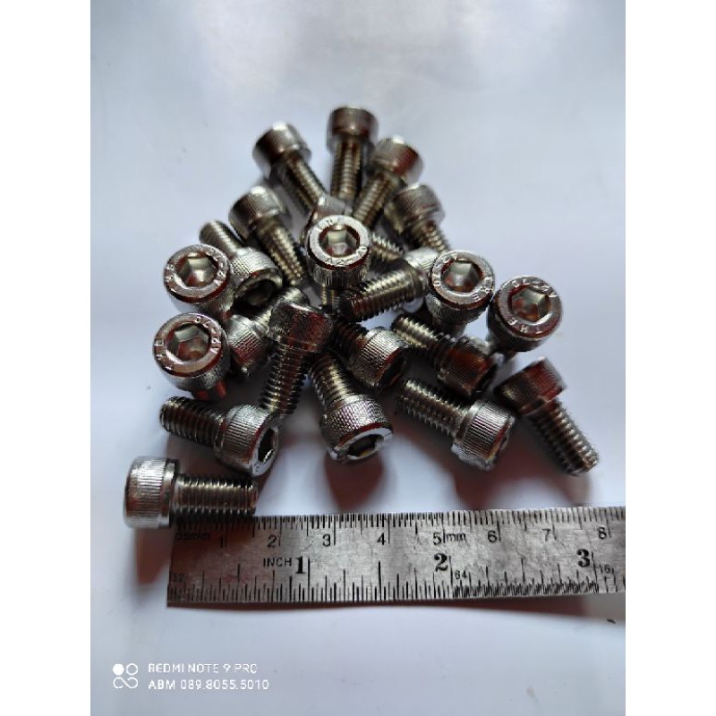 Jual Baut L Stainless M3 x 15mm atau Baut 6 Panjang 1.5cm | Shopee Indonesia