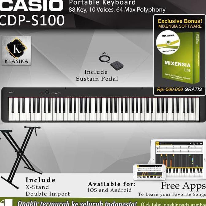 Jual Casio CDP S100 / Casio CDP S 100 Slim Digital Piano Garansi Resmi ...