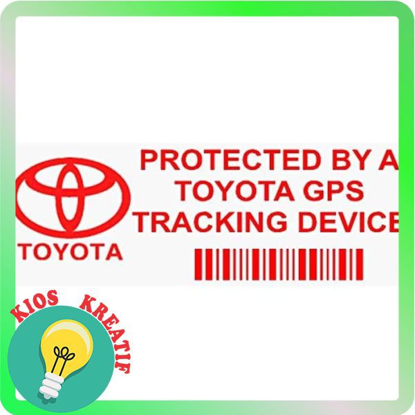 Jual New sticker stiker toyota gps protected by toyota tracking device ...