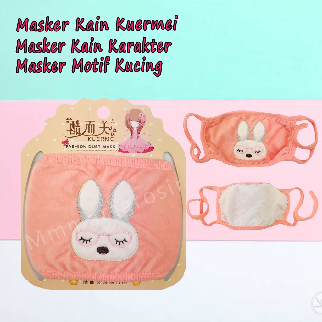 Jual Masker kain Kuermei / Masker Kain Karakter / Masker Motif Kelinci ...