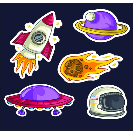 Jual [Astronot Series] MINI Astronot Sticker Aesthetic | Sticker Case ...