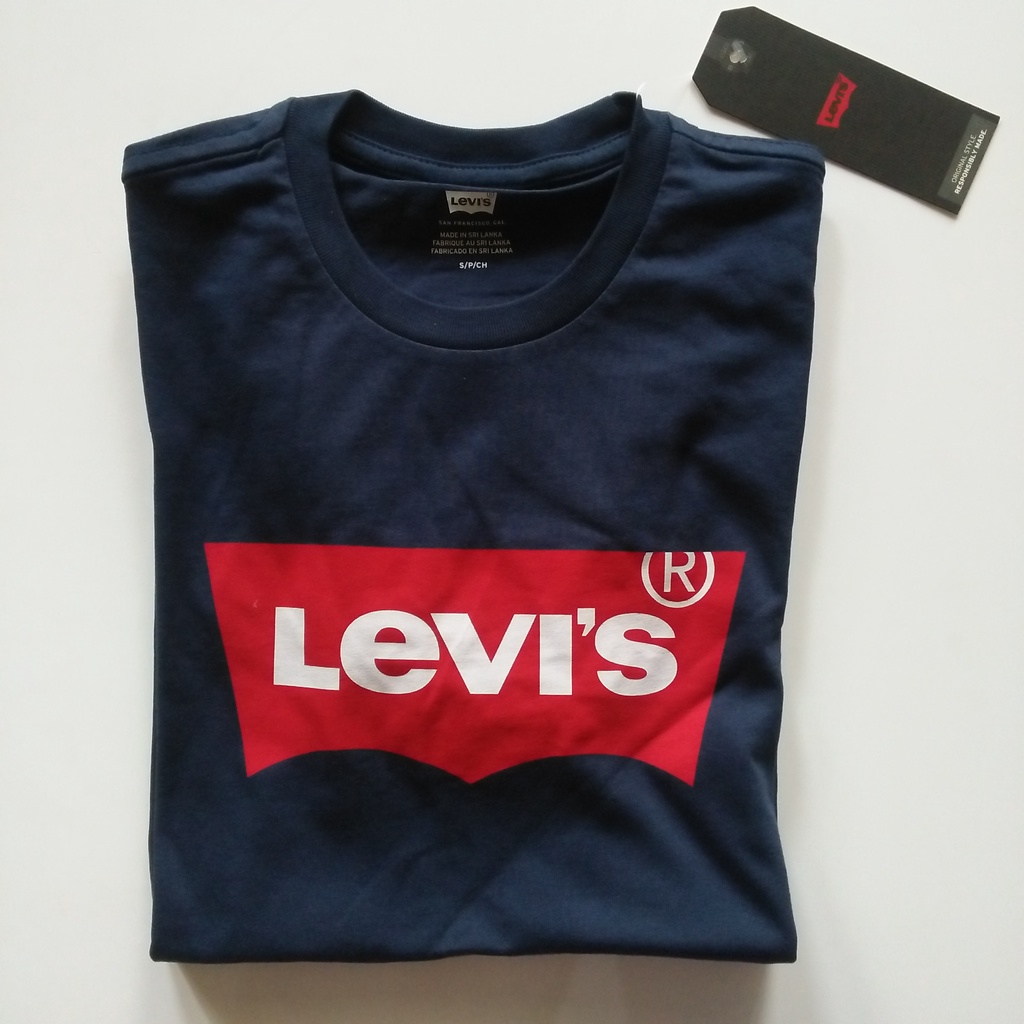 Jual Levis Housemark Tee Regular Fit Blue 17783-0139 (Batwing Logo ...