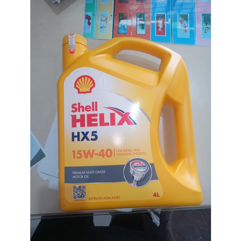 Jual Oli shell helix hx5 -4liter- (15w-40) diesel dan bensin | Shopee ...