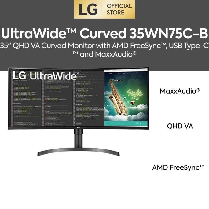 Jual LG UltraWide 35WN75C-B 35" QHD VA Curved Monitor HDR10 sRGB 99% ...