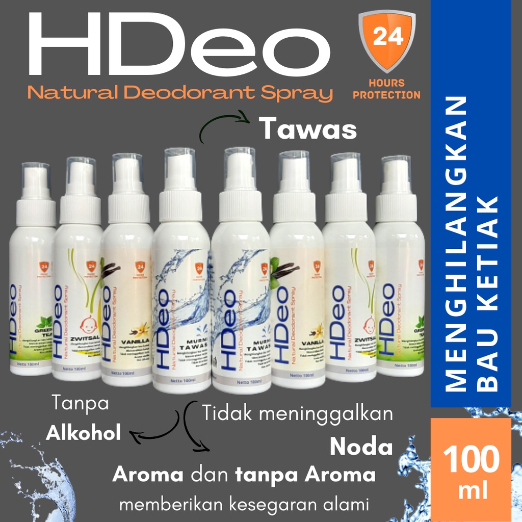 Jual HDeo Natural Deodorant Spray - Menghilangkan Bau Ketiak dan Bau ...