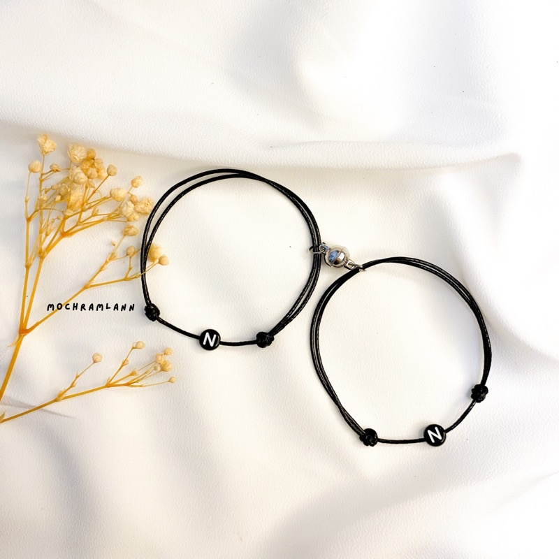 Jual GELANG COUPLE MAGNET/ GELANG MAGNET HURUF SUDAH DAPAT 2/GELANG ...