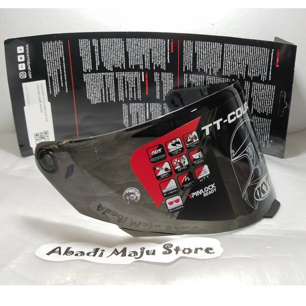 Jual Kaca KYT TT Course Visor Flat Dark Smoke Original | Shopee Indonesia