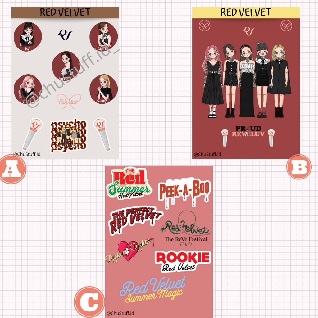 Jual Sticker Red Velvet Edition | Shopee Indonesia