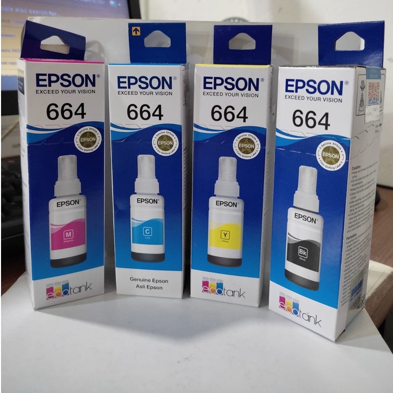 Jual TINTA PRINTER ,TINTA EPSON ,TINTA ORI 664 70ML EPSON | Shopee Indonesia