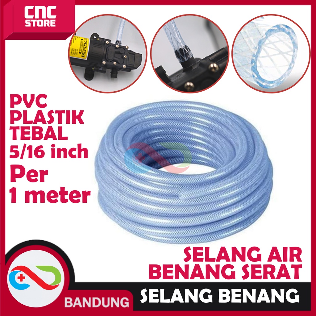 Jual SELANG AIR BENANG SERAT 5 PER 16 INCH PER 1 METER | Shopee Indonesia
