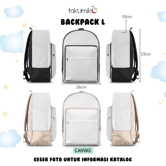 Jual KIDS BACKPACK LARGE PRINT CUSTOM DESIGN NAMA - NO SIDE POCKET ...