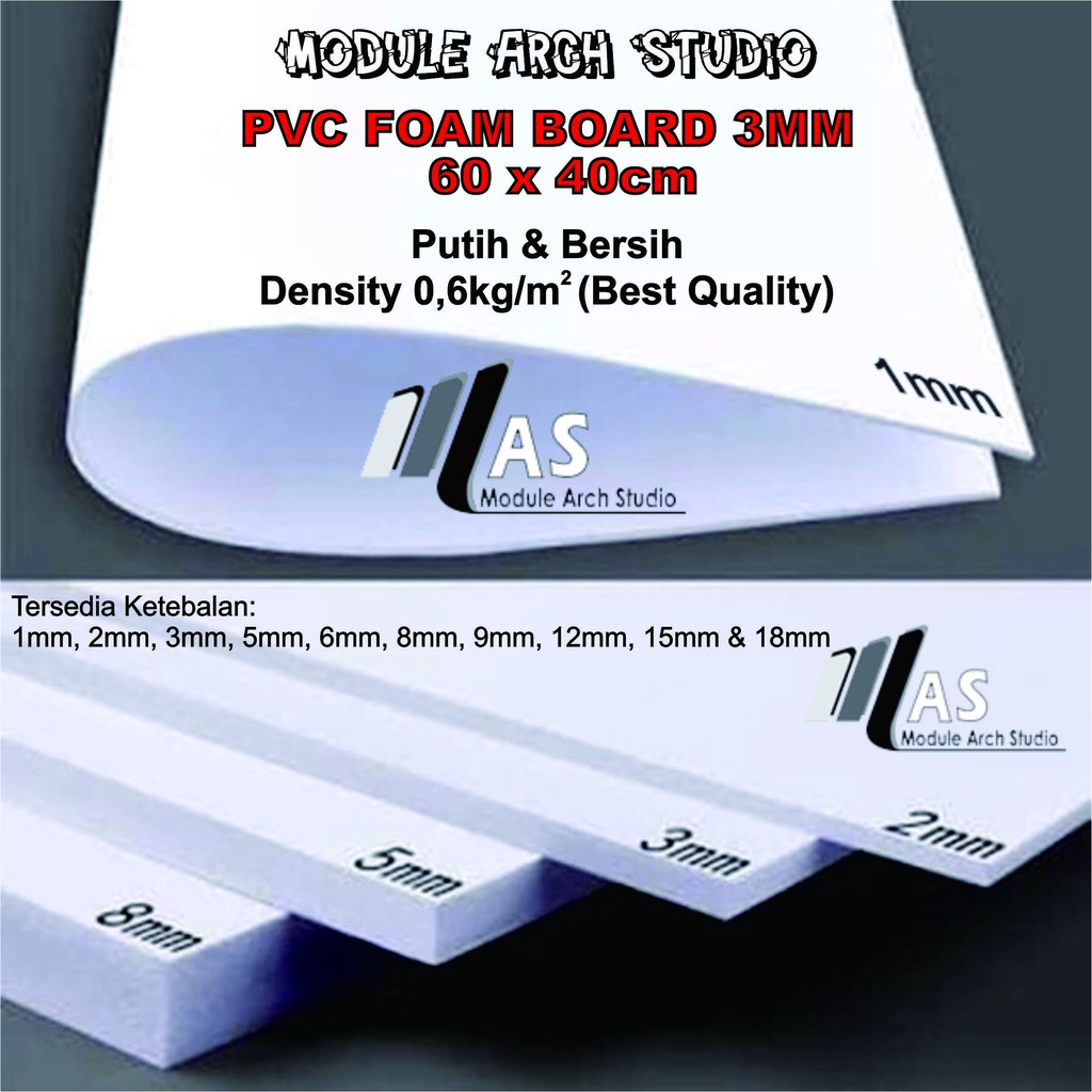 Jual PVC 3mm / PVC Foam Board 3mm 60x40cm | Shopee Indonesia