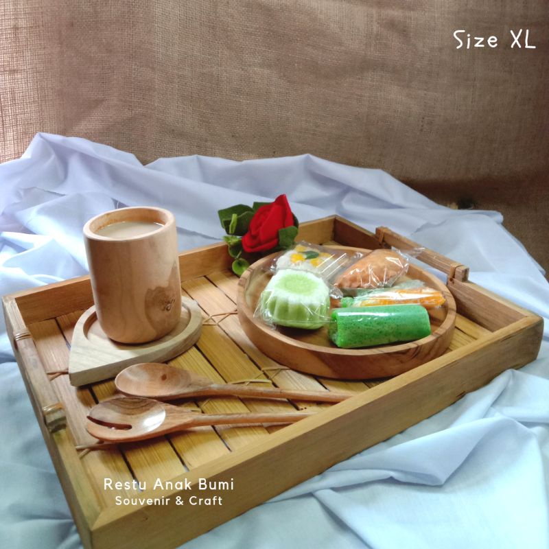 Jual NAMPAN BAMBU PP SIZE M | Baki Bambu | Wadah Saji | Wadah Snack | Serving Tray | Tampah ...