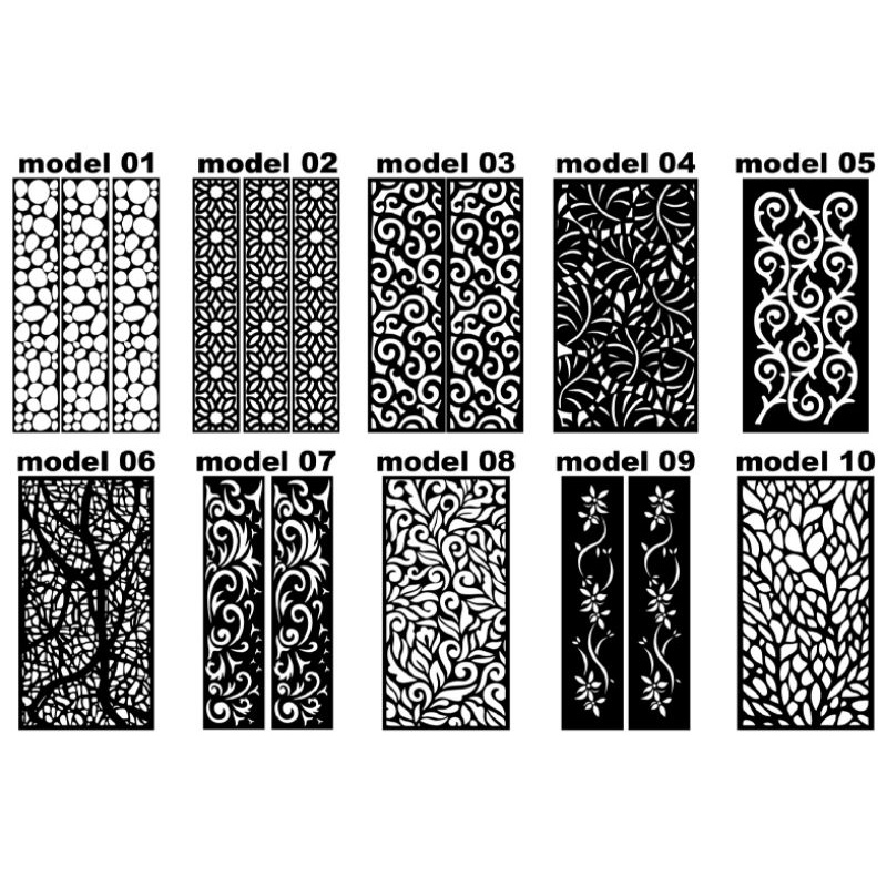 Jual Custom Laser Cutting Plat Ornamen Pagar Besi Tebal 1.0 | Shopee ...