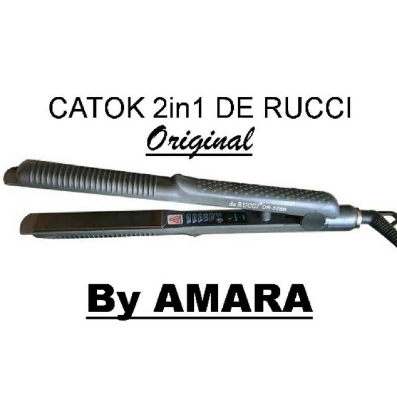 Jual Catokkan De Rucci 2in1 Professional Hair Straightener DR-555B ...