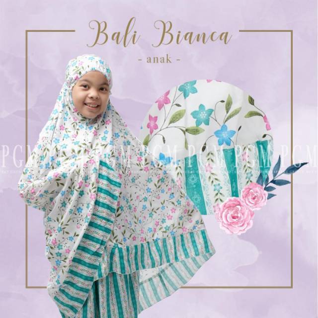 Jual Mukena Katun Rayon Bali Anak Bianca Size S (TK) | Shopee Indonesia