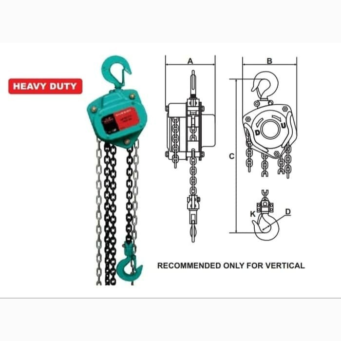 Jual Wipro Katrol 3T x 5M Chain Block 3 Ton x 5 Meter Heavy Duty ...