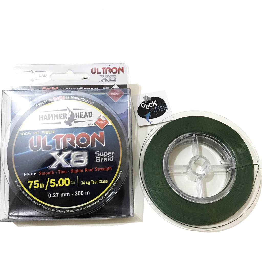 Jual Senar PE Hammerhead ULTRON SUPER LINE 300m | |PE 2 / 3 / 4 / 5 / 6 ...