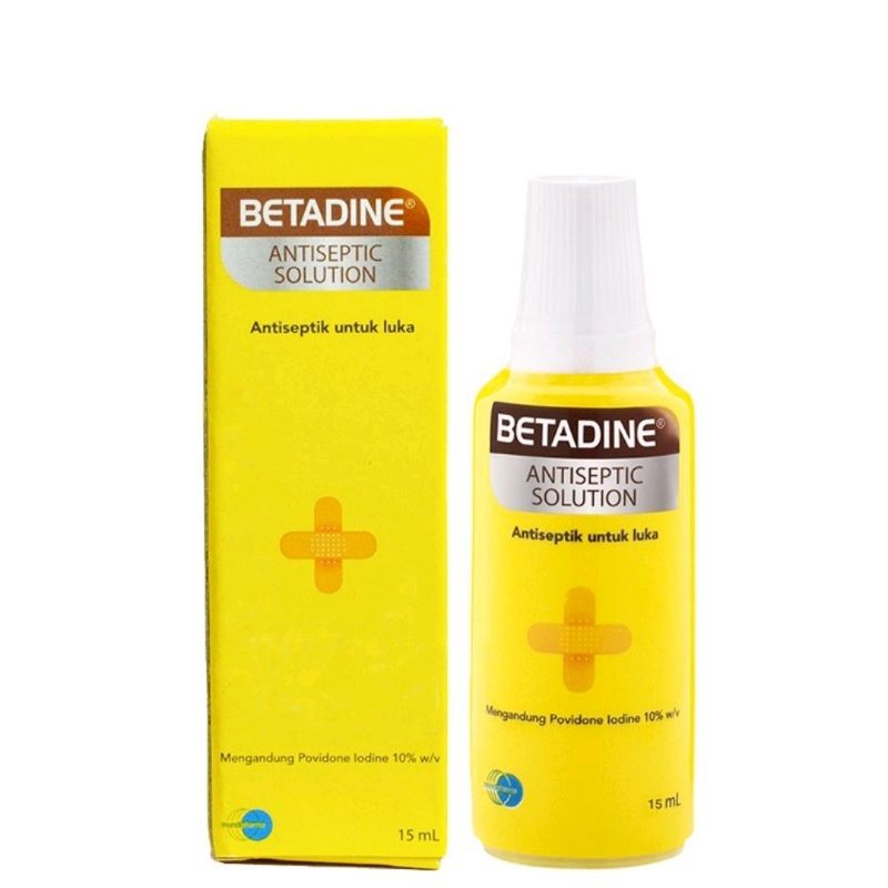 Jual BETADINE Antiseptic Solution 15ml - 30ml // Obat merah , Obat luka | Shopee Indonesia