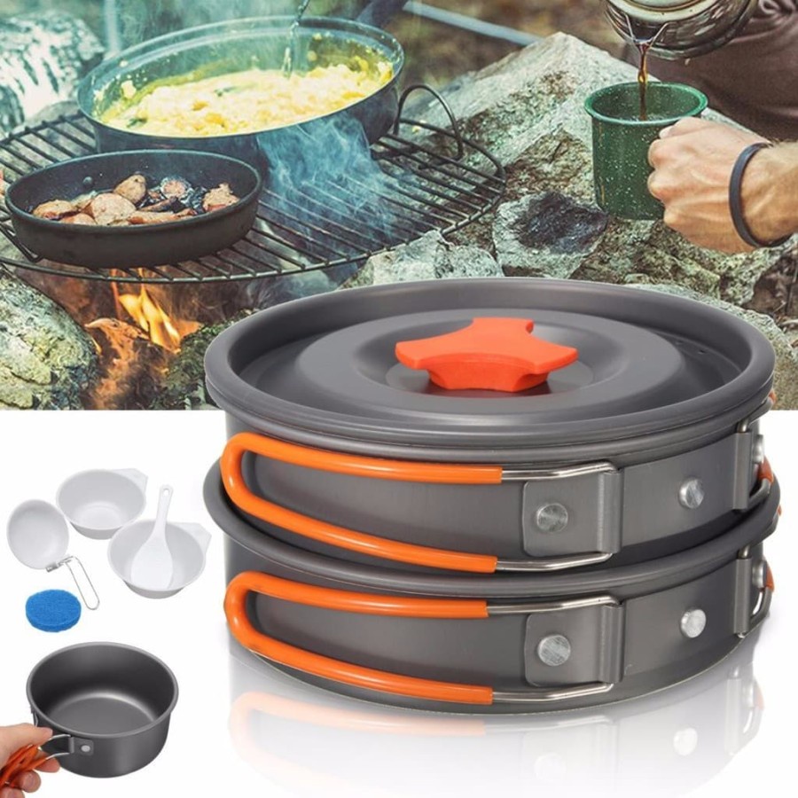 Jual nesting Cooking Set DS 200 alat masak camping Outdoor | Shopee ...