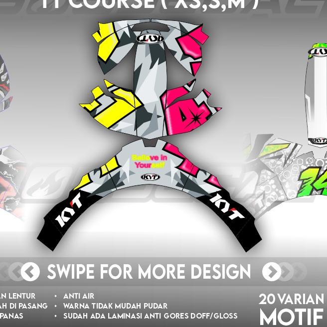 Jual Bagus Dipakai.. Sticker Decal Helm KYT TT COURSE ( XS,S,M ) shell ...