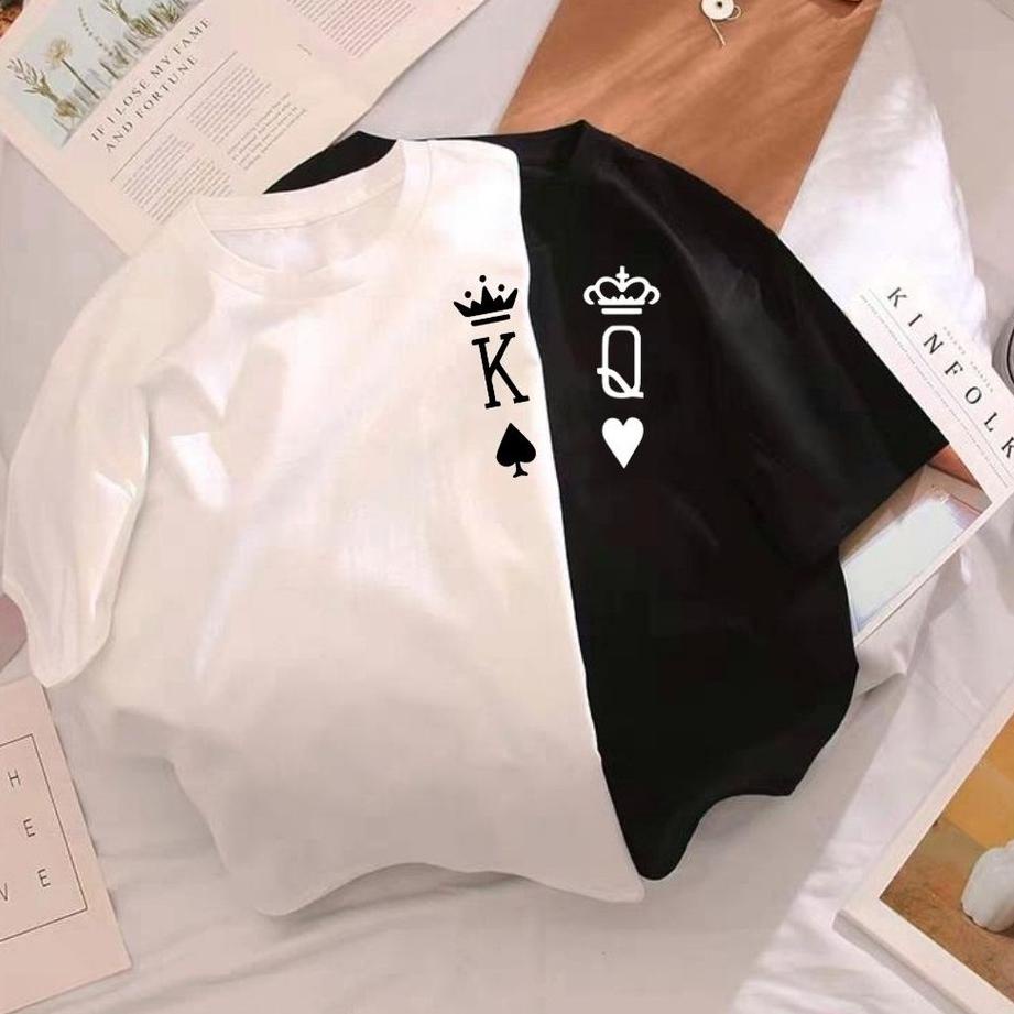 Jual [PRODUK WPJU0] baju couple gambar lambang kartu remi KING FOLK ...