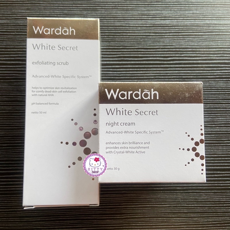 Jual Wardah White Secret Night Cream 30g/ Exfoliating Scrub 50ml ...