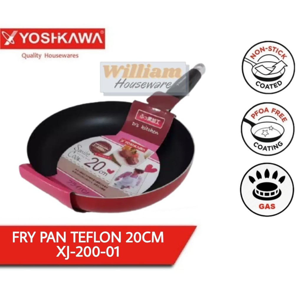 Jual Yoshikawa Wajan Teflon Fry Pan Anti Lengket 10 - 28cm | Penggorengan Tanpa Minyak | Teplon ...