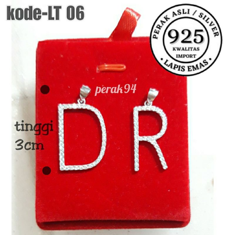 Jual LIONTIN HURUF PERAK ASLI 925 LAPIS EMAS/LIONTIN WANITA/LIONTIN ...