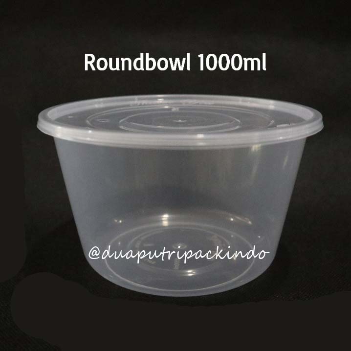 Jual ThinWall Round Bowl (Mangkok Bulat) 1000 ml merk VICTORY (isi 25 set) | Shopee Indonesia