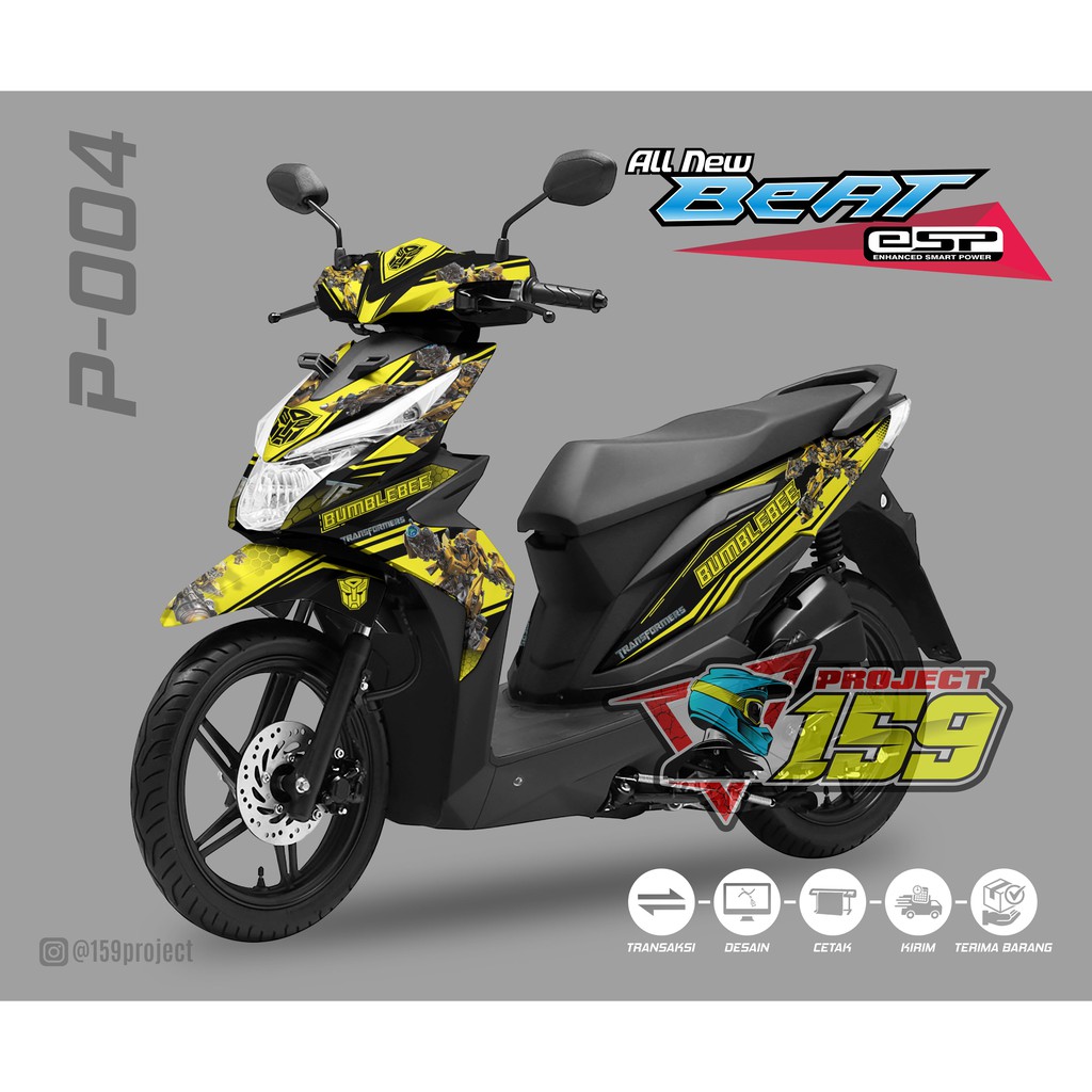 Jual Decal Stiker Motor Beat eSP Beat Street 2017 - P-004 Bumblebee ...