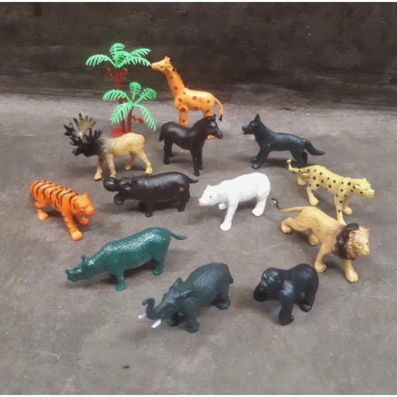 Jual Mainan Hewan Karet Kecil / Wild Animal Set | Shopee Indonesia
