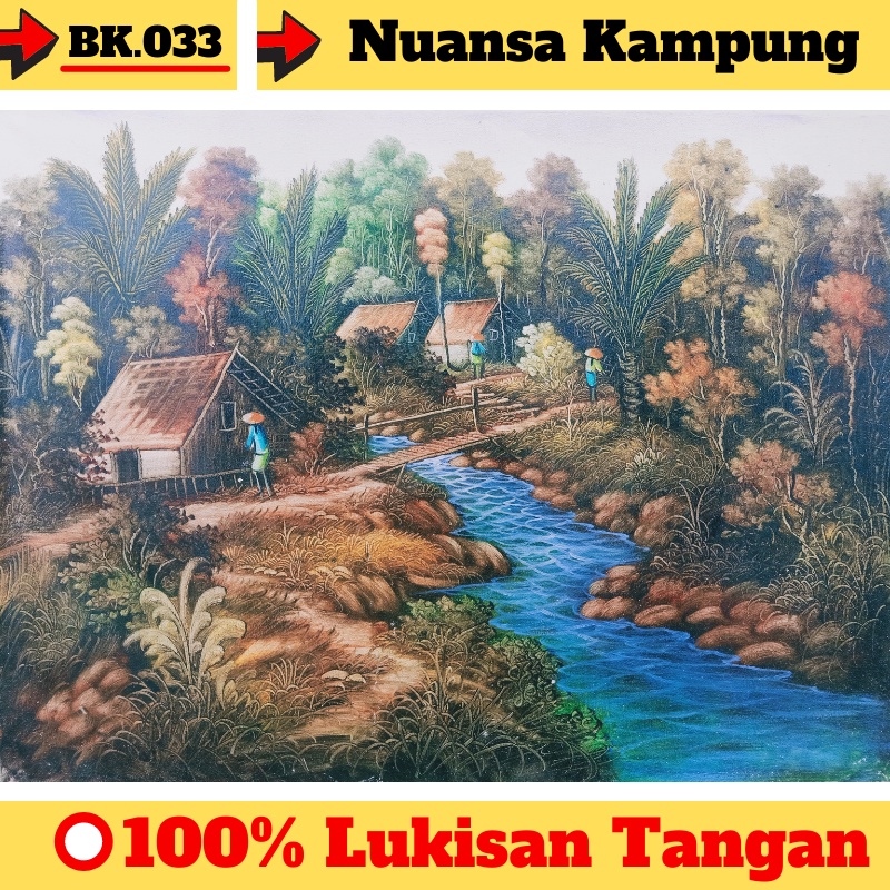 Jual Lukisan Kanvas Pemandangan Dekorasi Ruang Lukisan Canvas Tangan ...