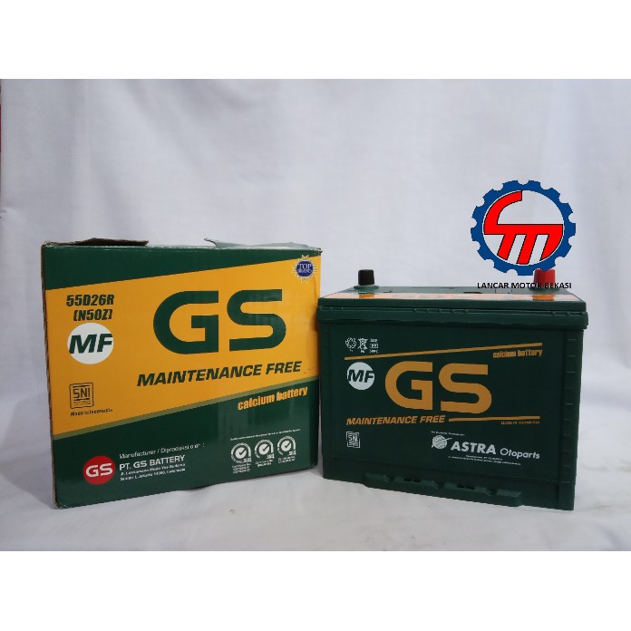 Jual Aki accu Kering GS Astra MF N50Z 12V 60Ah Hino Dutro Kijang Grand ...
