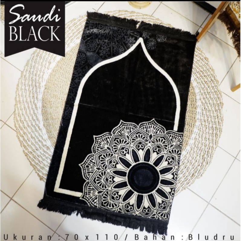 Jual Sajadah Turki Hitam Premium-Sejadah Saudy Black | Shopee Indonesia