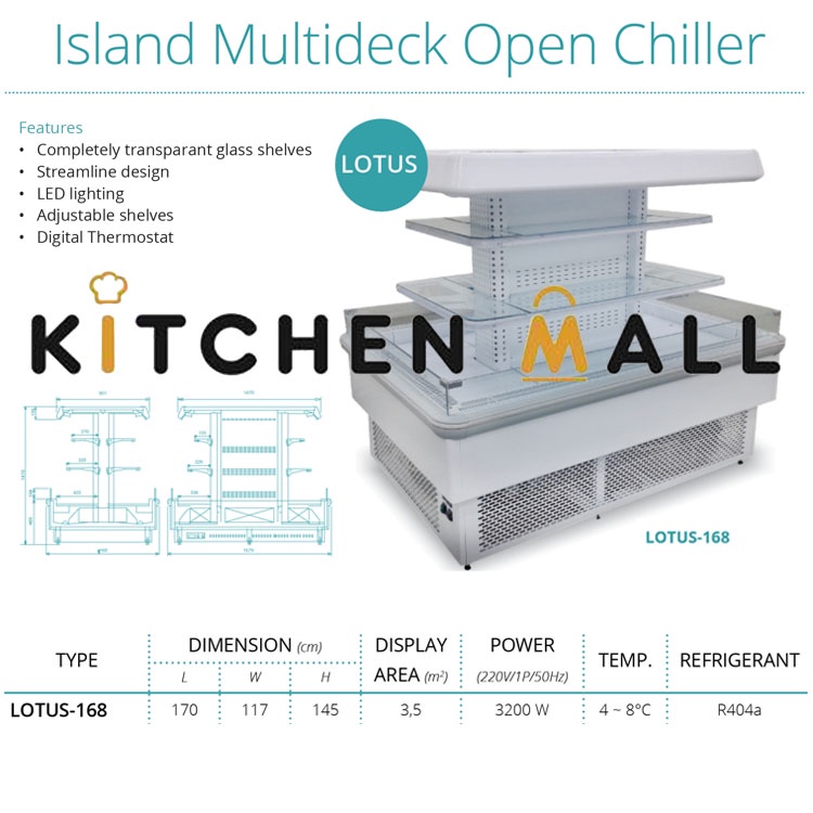 Jual GEA LOTUS-168 ISLAND MULTIDECK OPEN CHILLER | Shopee Indonesia