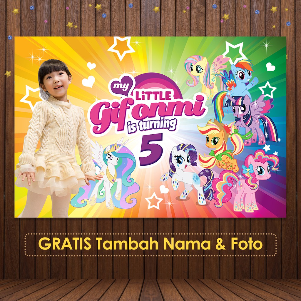 Jual Custom Banner / Backdrop Ulang Tahun Anak | Gratis Desain | Revisi ...