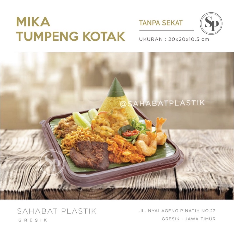 Jual MIKA TUMPENG MINI 20CM PERSEGI / TEMPAT WADAH TUMINI / packaging ...